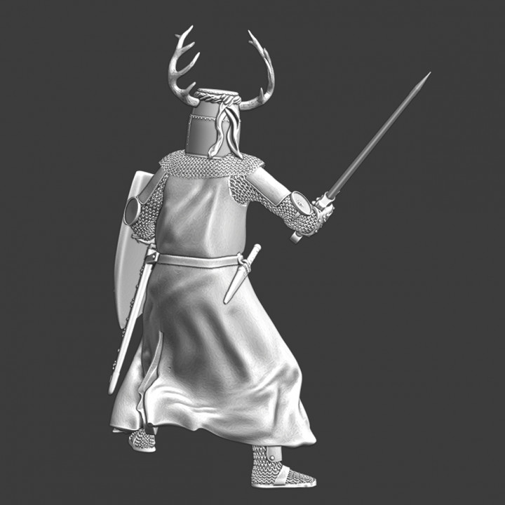 3D Printable Medieval teutonic Knight - with stag crest by Northern ...