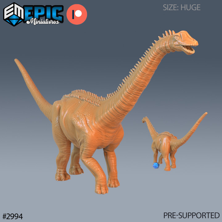 3D Printable Brontosaurus Gathering Set / Long Neck Dinosaur / Ancient ...