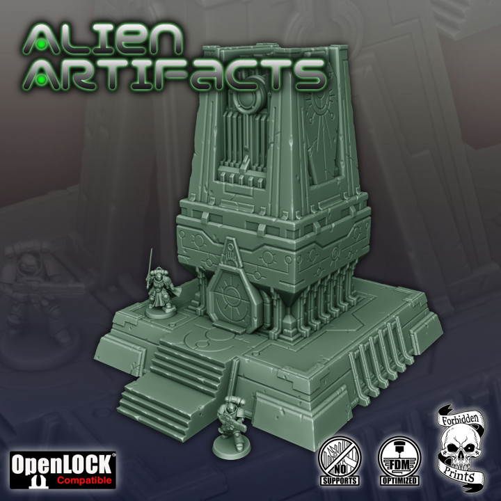 3D Printable Alien Artifacts - Temple Set by Forbidden Prints