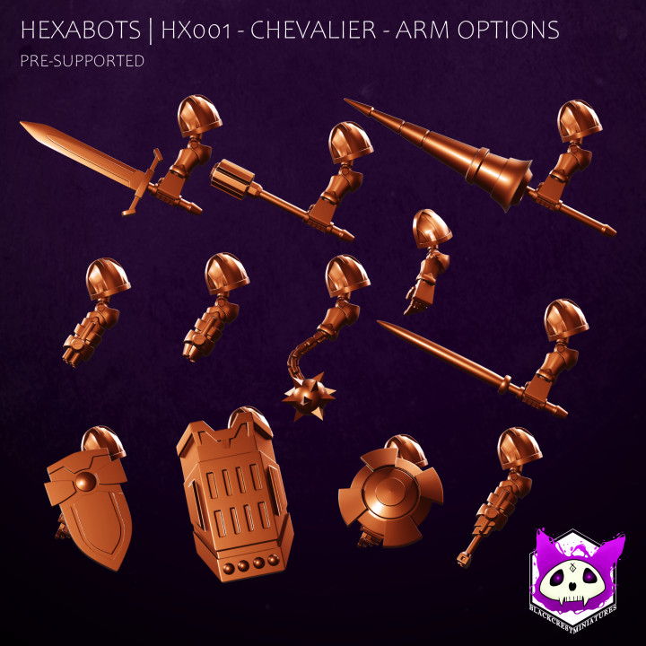 3D Printable Hexabots | HX001 - Chevalier by Blackcrest Miniatures