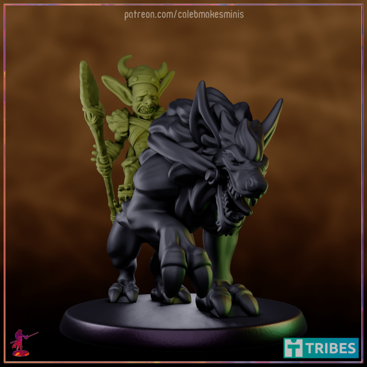 3D Printable Worg-Rider [PRE-SUPPORTED] | Goblin Series by Caleb Makes ...