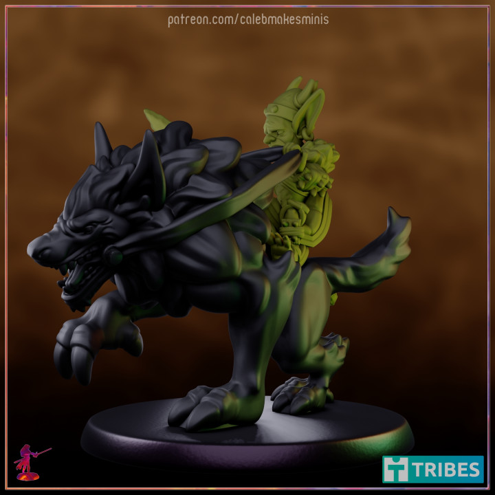 3D Printable Worg-Rider [PRE-SUPPORTED] | Goblin Series by Caleb Makes ...