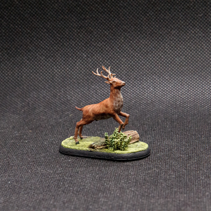 3D Printable Stag Leaping - The Hunt by Gadgetworks