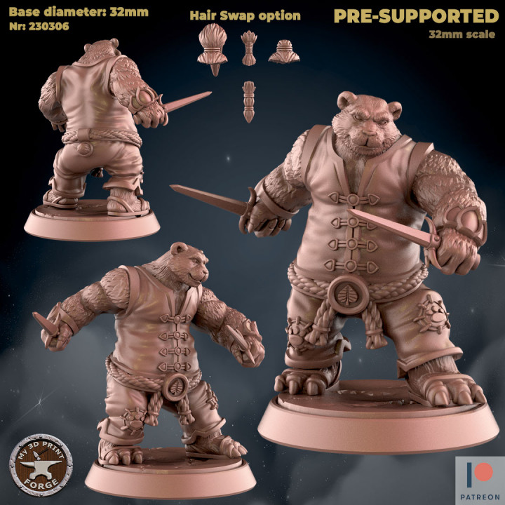 3D Printable Panda Assassin by My3DPrintForge