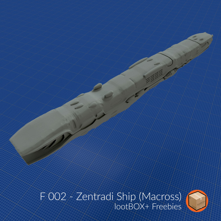 3D Printable F 002 - ZENTRADI SHIP (MACROSS) by Norman Caguiat