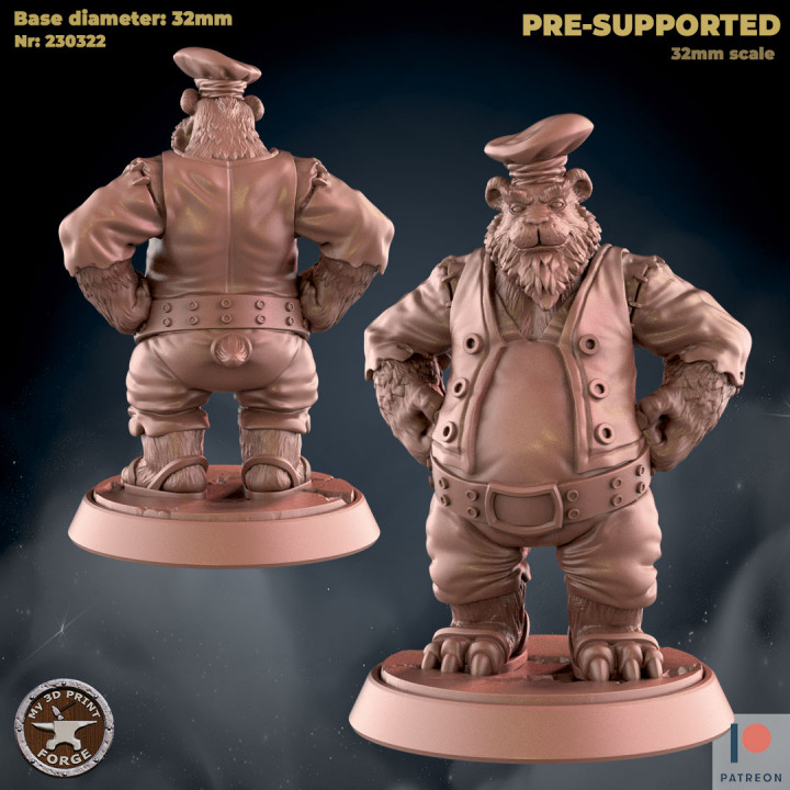 3D Printable Panda Cook InnKeeper Two Models by My3DPrintForge