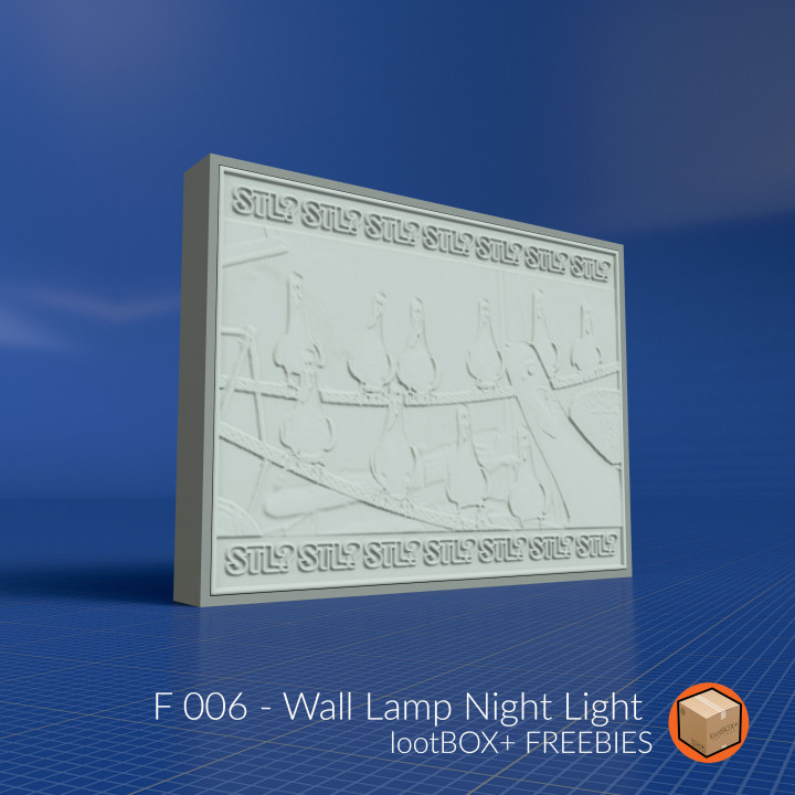 3D Printable F 006 - Wall Lamp Night Light by Norman Caguiat