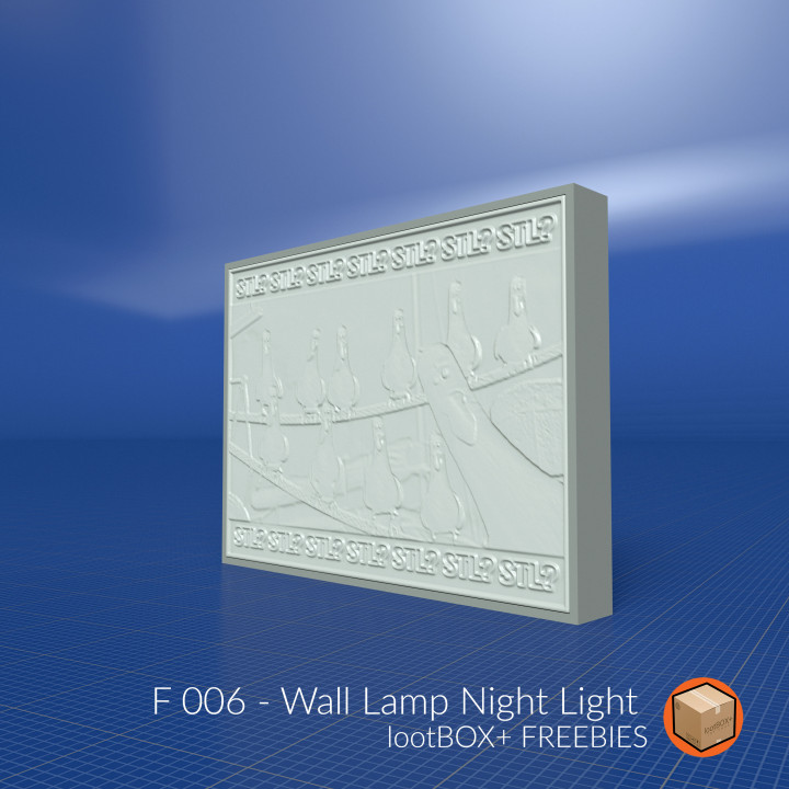 3D Printable F 006 - Wall Lamp Night Light by Norman Caguiat
