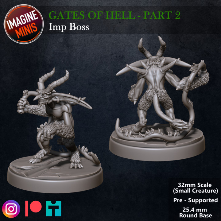3D Printable Gates Of Hell 2 - Imp Bundle by Imagine Minis