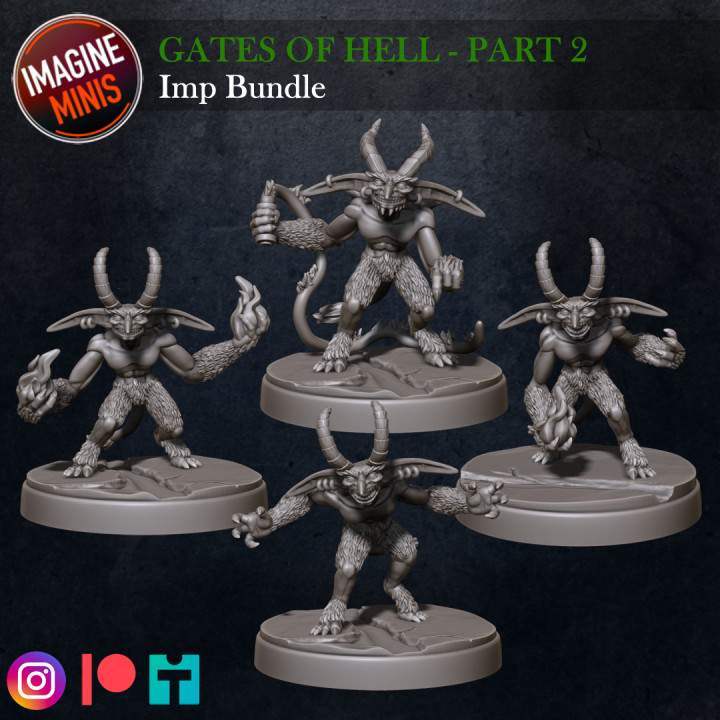3D Printable Gates Of Hell 2 - Imp Bundle by Imagine Minis