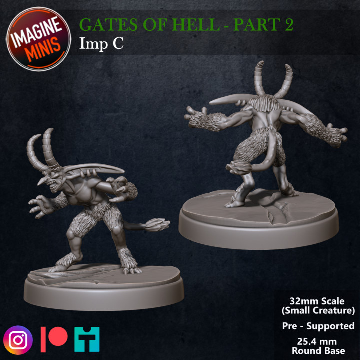 3D Printable Gates Of Hell 2 - Imp Bundle by Imagine Minis