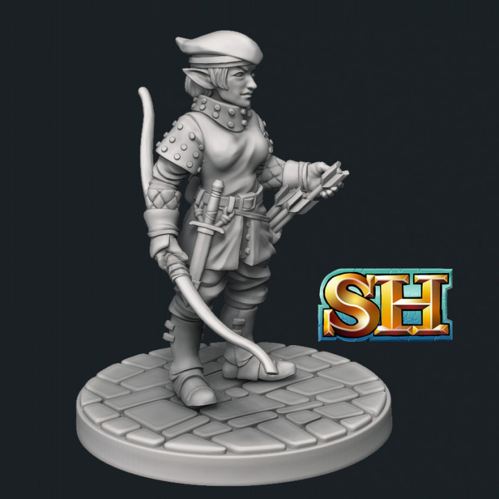 3D Printable Elf Ranger City Guard by Stonehaven Miniatures