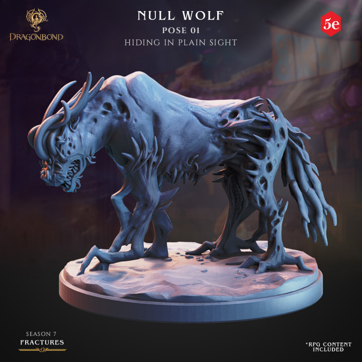 3D Printable Dragonbond Tribes Null Wolf by Draco Studios