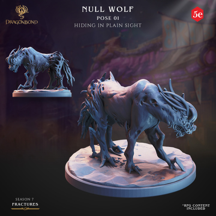3D Printable Dragonbond Tribes Null Wolf by Draco Studios