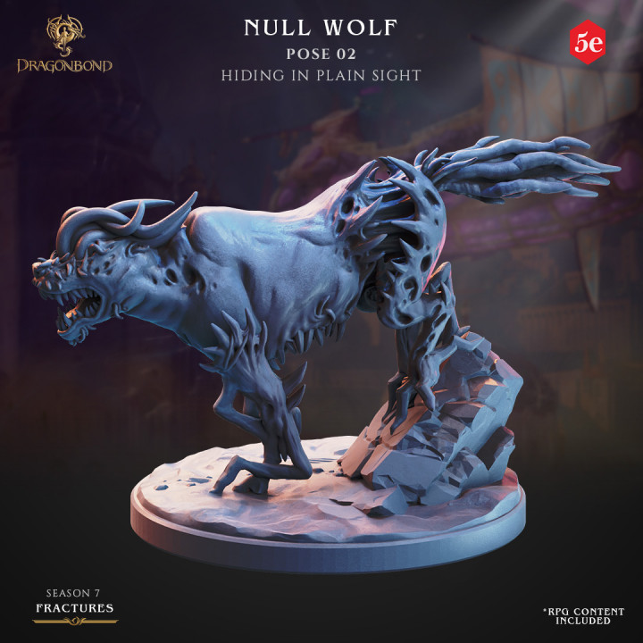 3D Printable Dragonbond Tribes Null Wolf by Draco Studios