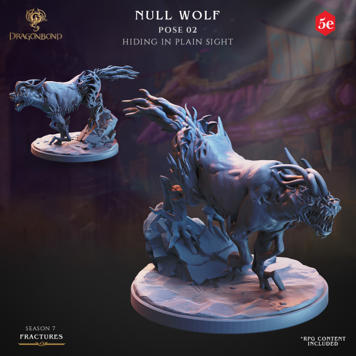 3D Printable Dragonbond Tribes Null Wolf by Draco Studios