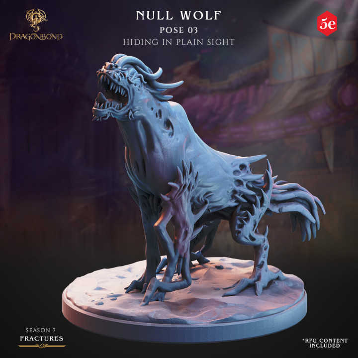 3D Printable Dragonbond Tribes Null Wolf by Draco Studios