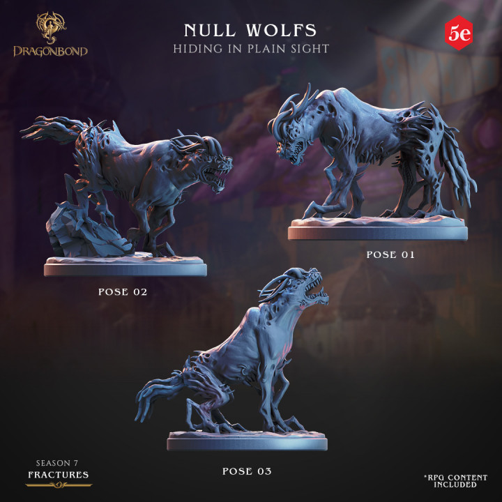 3D Printable Dragonbond Tribes Null Wolf by Draco Studios