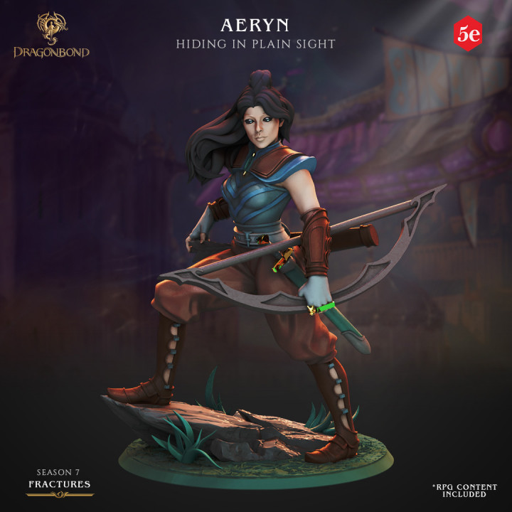 3D Printable Dragonbond Tribes Aeryn by Draco Studios