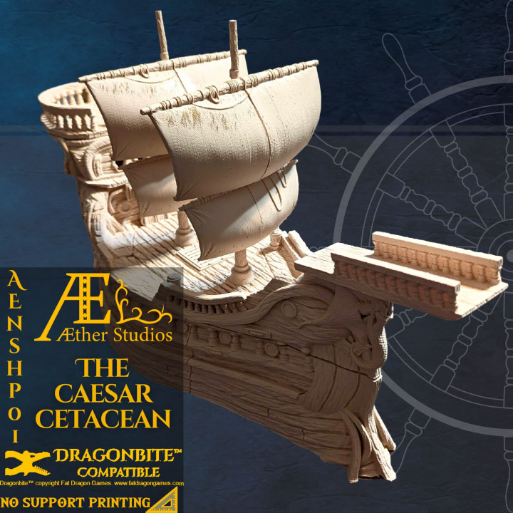 3D Printable AENSHP01 - The Caesar Cetacean by Aether Studios
