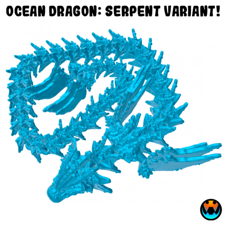 3D Printable Ocean Dragon by Cinderwing3D