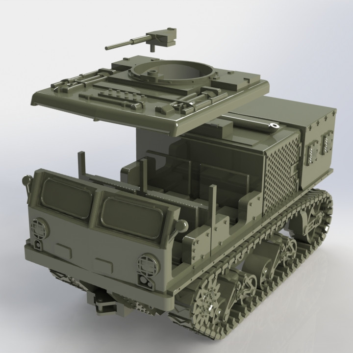 3D Printable M4 high speed tractor (USA, WW2, D-day) by Wargame3d