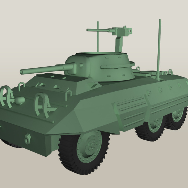 3D Printable M8 Greyhound - Light Armored Car M8 (USA, WW2, D-day) by ...
