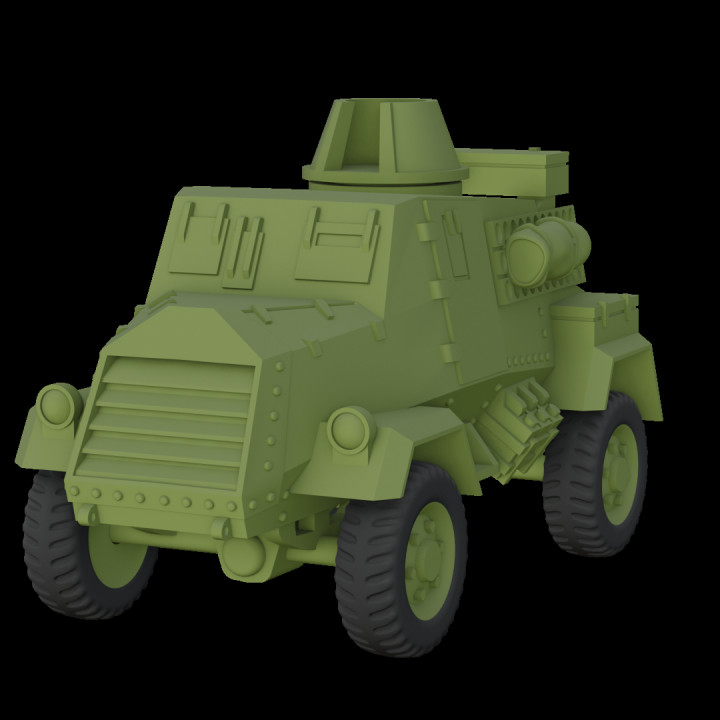 3D Printable Light armored Car Otter Mk I (Canada, WW2, D-Day) by Wargame3d