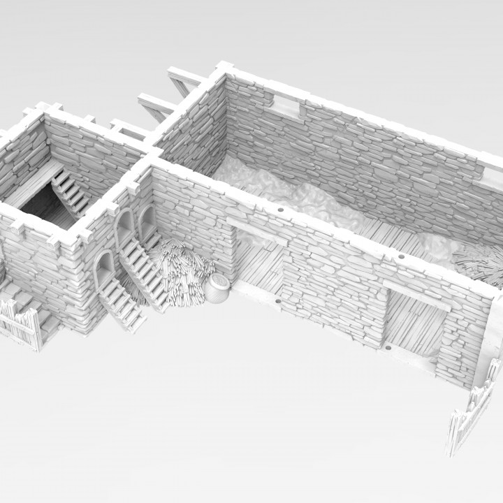 3D Printable Greendale - Pigsty and Chicken Coop by 3Dlayeredscenery