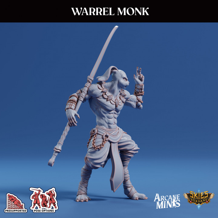 3D Printable Warrel Monk by Sordane Publishing