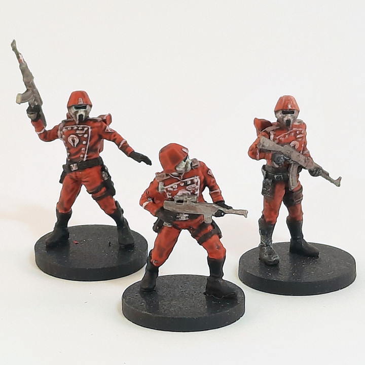 3D Print of Elite 'Cartoon' Guardsmen Squad by darkplatypus