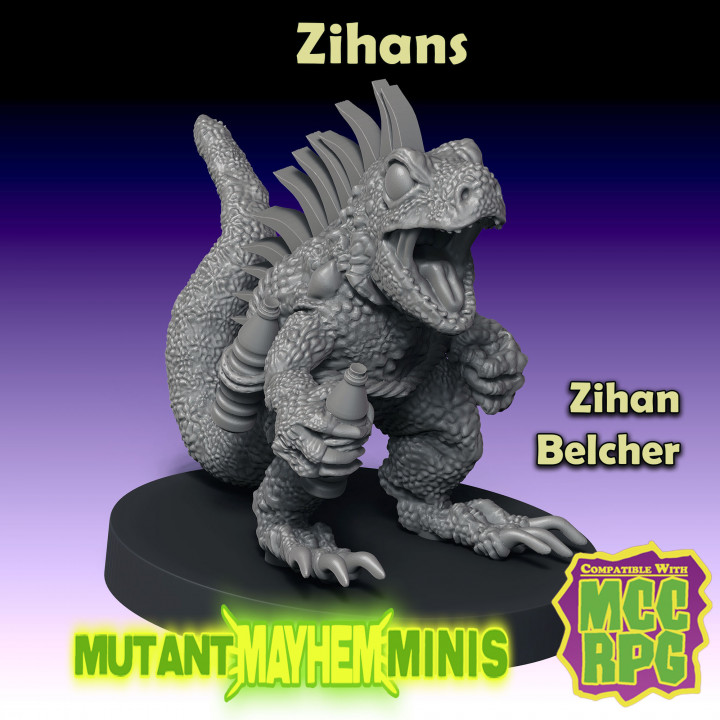 3D Printable Zihans, Mutant Iguana LizardFolk by Dark-Platypus Studio
