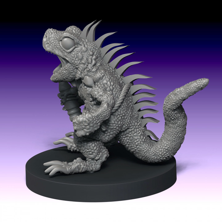 3D Printable Zihans, Mutant Iguana LizardFolk by Dark-Platypus Studio