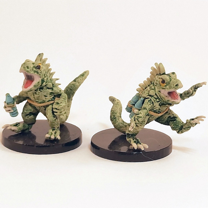 3D Printable Zihans, Mutant Iguana LizardFolk by Dark-Platypus Studio