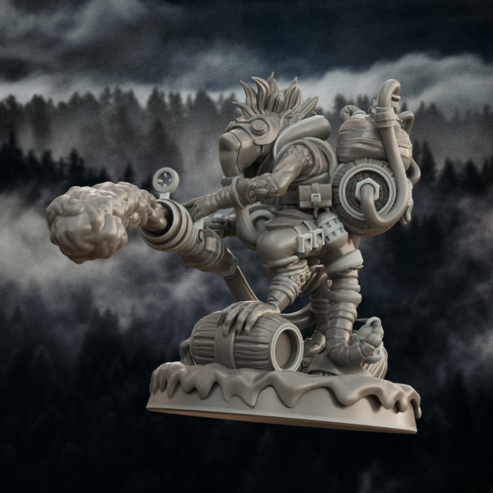 3D Printable Felonious Fink - Ratfolk Artificer x 2 by Sebastian