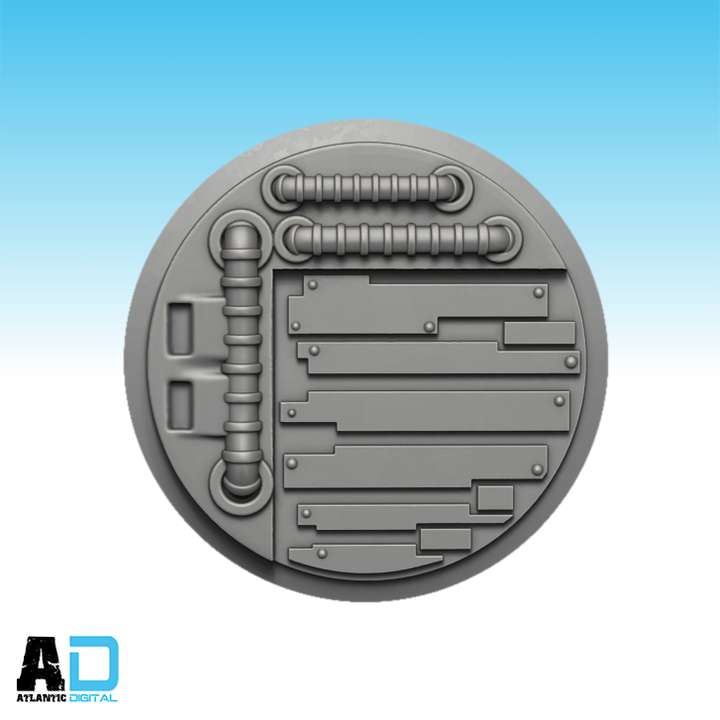 3D Printable 25mm Sci-Fi Bases by Wargames Atlantic
