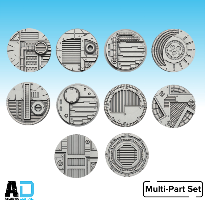 3D Printable 25mm Sci-Fi Bases by Wargames Atlantic