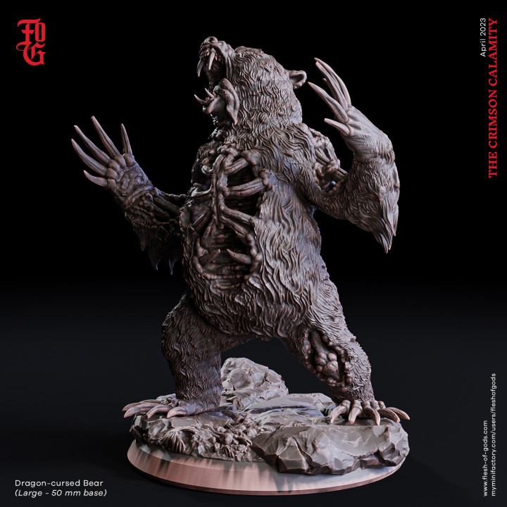 3D Printable Dragon-Cursed Bear by Flesh of Gods