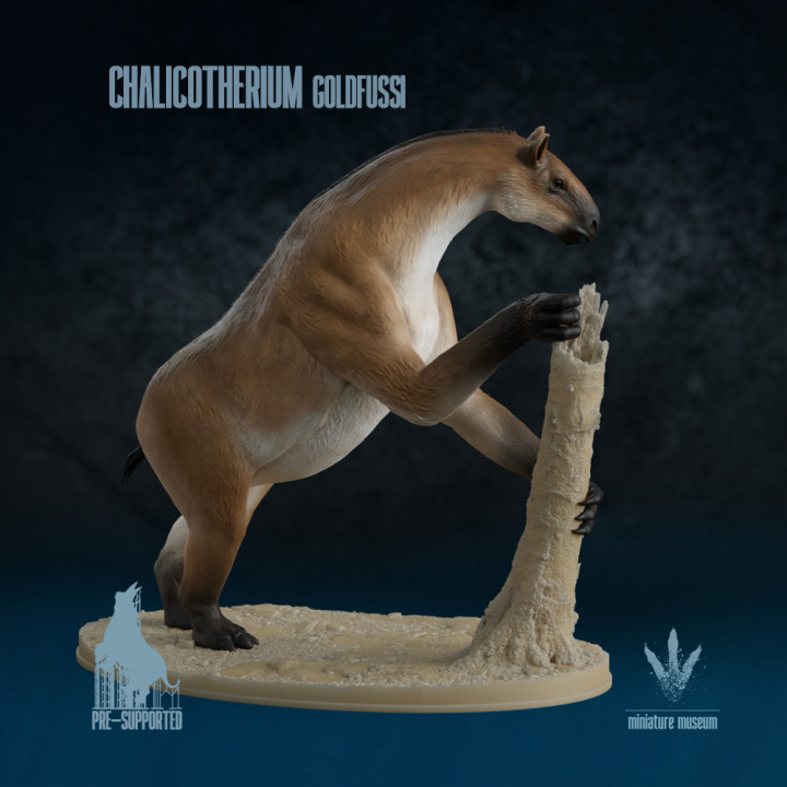 3D Printable Chalicotherium goldfussia : Standing Tall by Miniature Museum