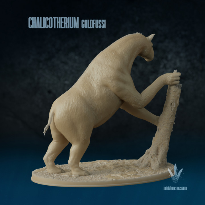 3D Printable Chalicotherium goldfussia : Standing Tall by Miniature Museum