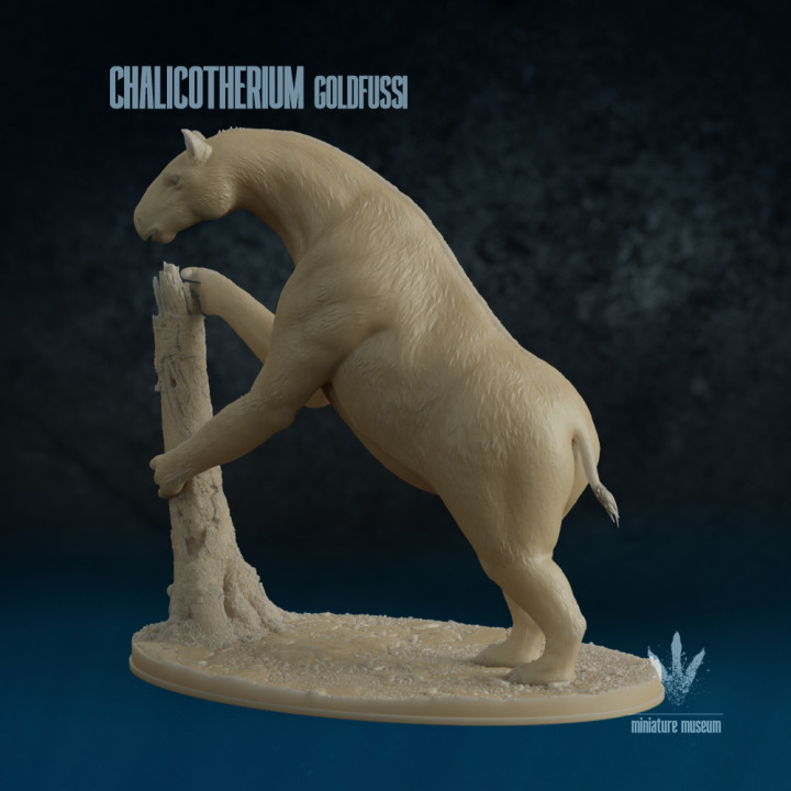 3D Printable Chalicotherium goldfussia : Standing Tall by Miniature Museum