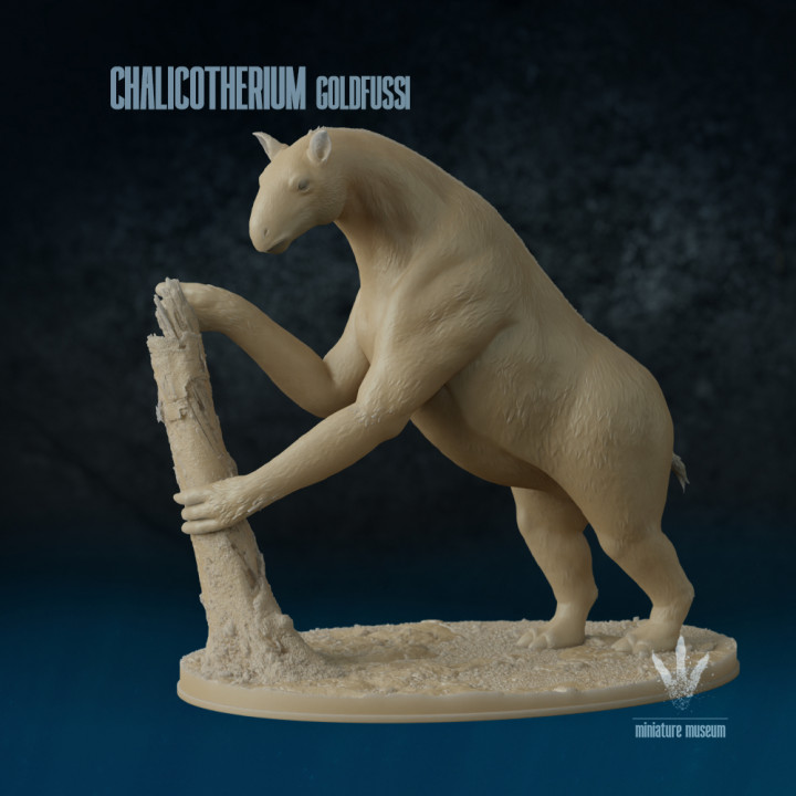 3D Printable Chalicotherium goldfussia : Standing Tall by Miniature Museum