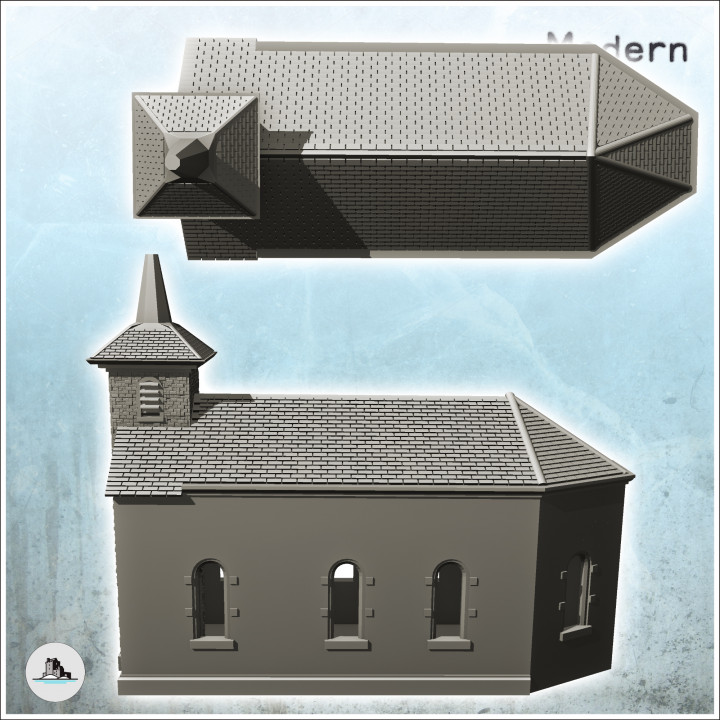 3D Printable Church of Notre-Dame (Foy, Ardennes, Belgium) - World War ...