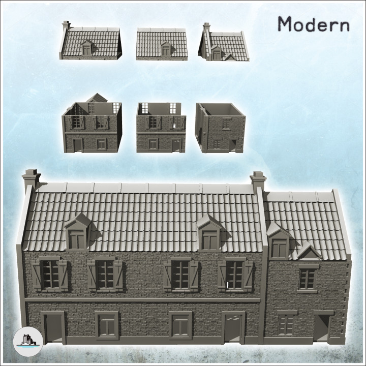 3D Printable La Chaumière farmhouse (Pegasus Bridge, Normandy) (22 ...