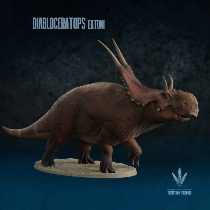 3D Printable Diabloceratops eatoni : The Devil-Horn Faced Lizard by ...