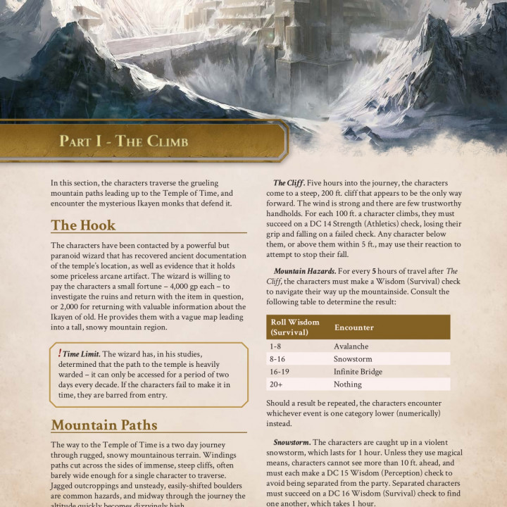 3D Printable PDF - Temple of Time (5e Adventure) by Mammoth Factory