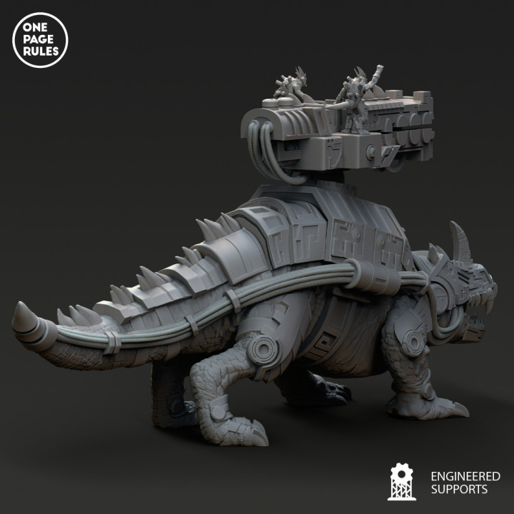 3D Printable Dread Titan (Behemoth) - Saurian Starhost by One Page Rules