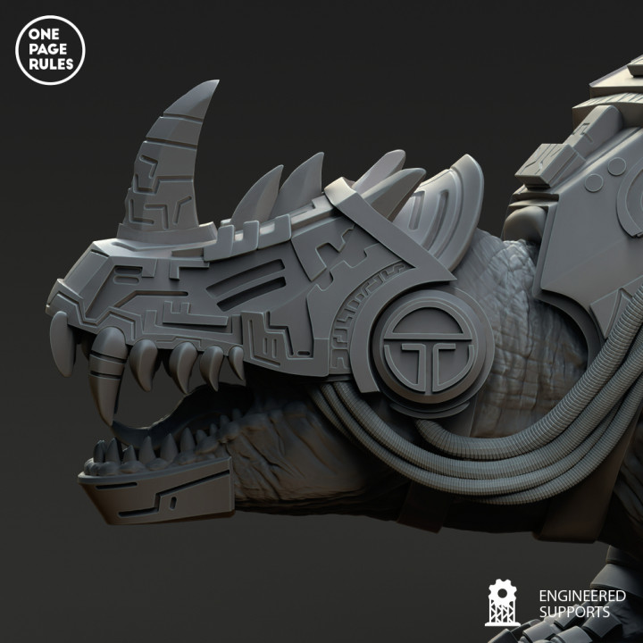 3D Printable Dread Titan (Behemoth) - Saurian Starhost by One Page Rules