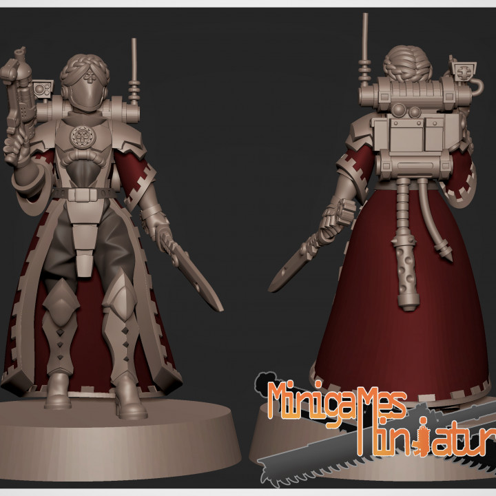 3D Printable Tech priestess rangers anime figurines by Minigames Miniatures