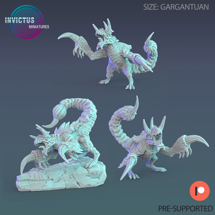 3D Printable Alien Tarrasque Set / Cosmic Beast / Space Creature / War ...
